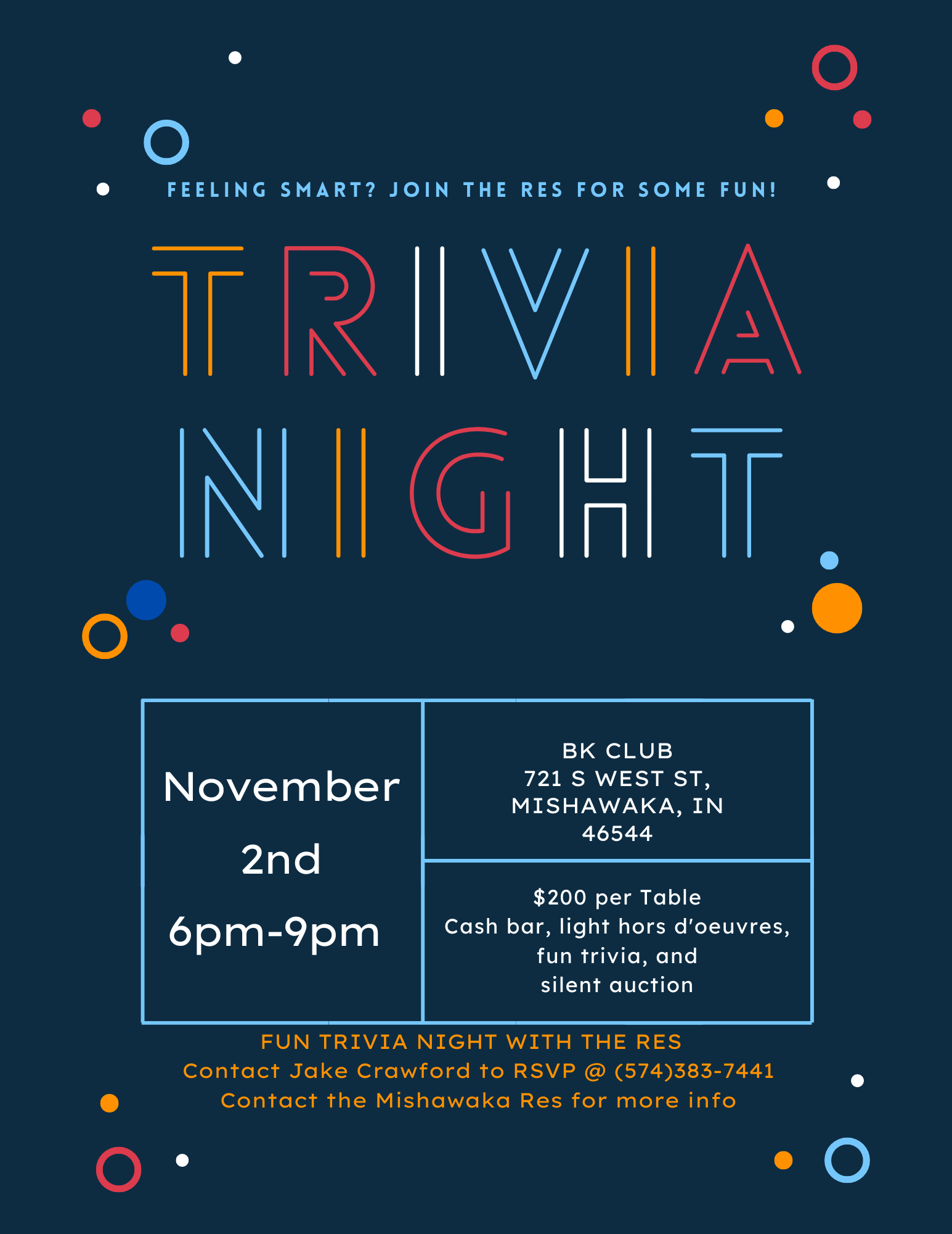 2024 Res Trivia Night & Silent Auction | The Mishawaka Res